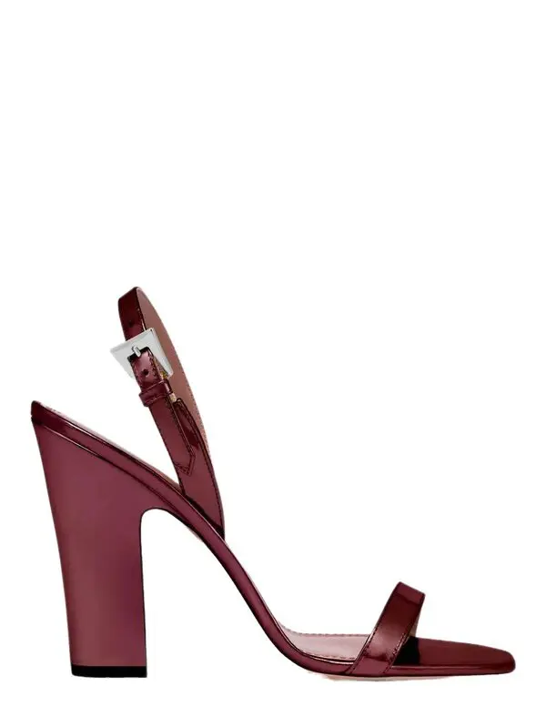Paris Texas Bea Patent Finish Sandals - Red