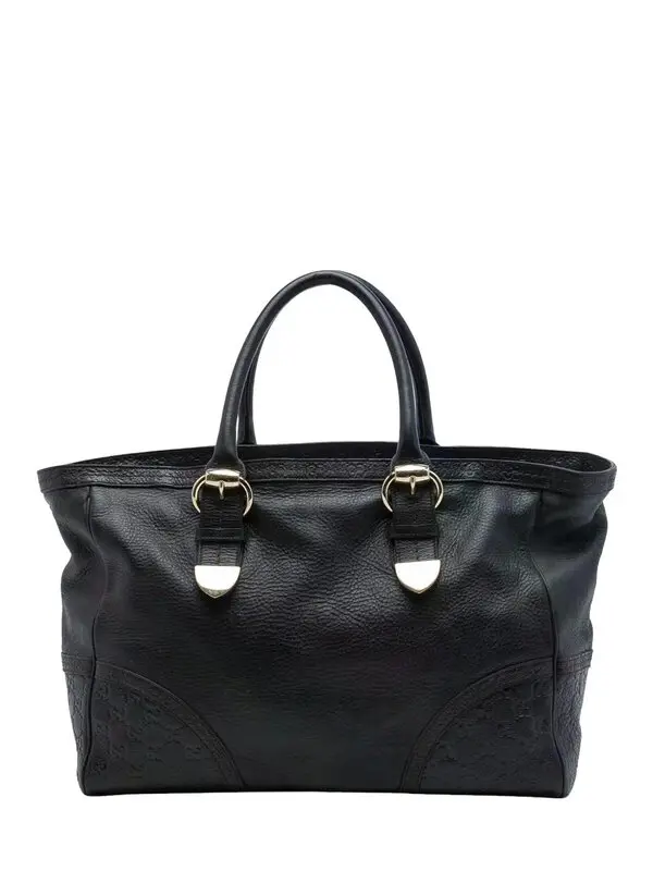 Gucci Calfskin Signoria Tote Bag - Black