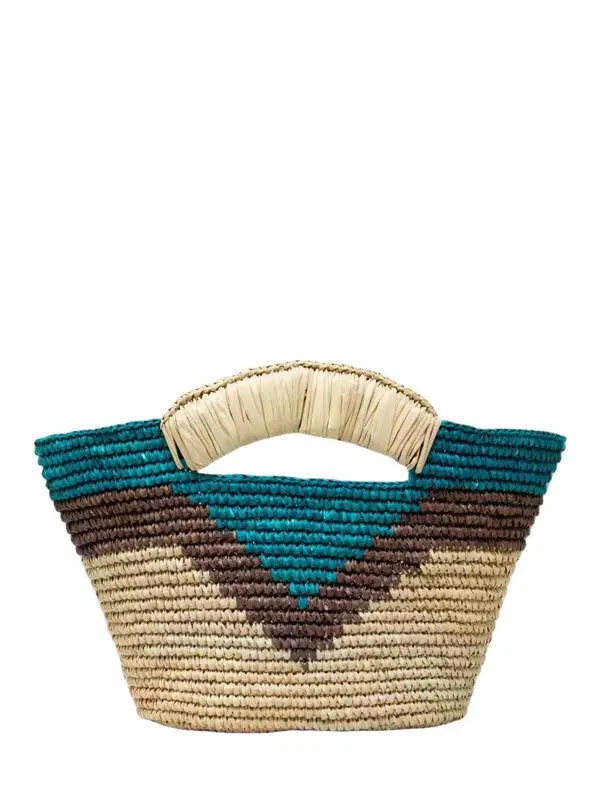 SENSI STUDIO Mini Geometric Tote Bag - Neutrals
