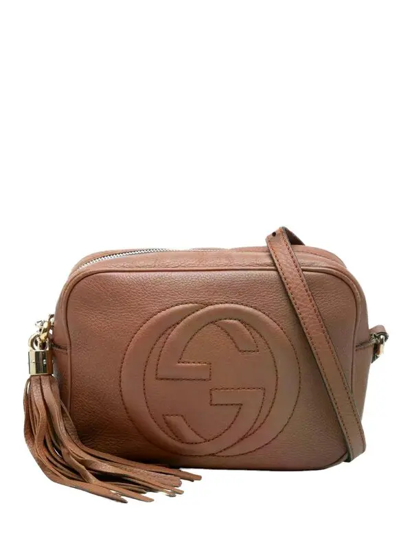Gucci Calfskin Soho Disco Crossbody Bag - Brown