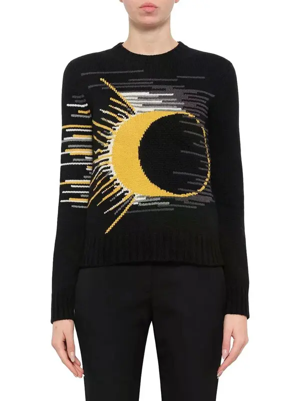 Alexander McQueen Celestial Intarsia Sweater - Black