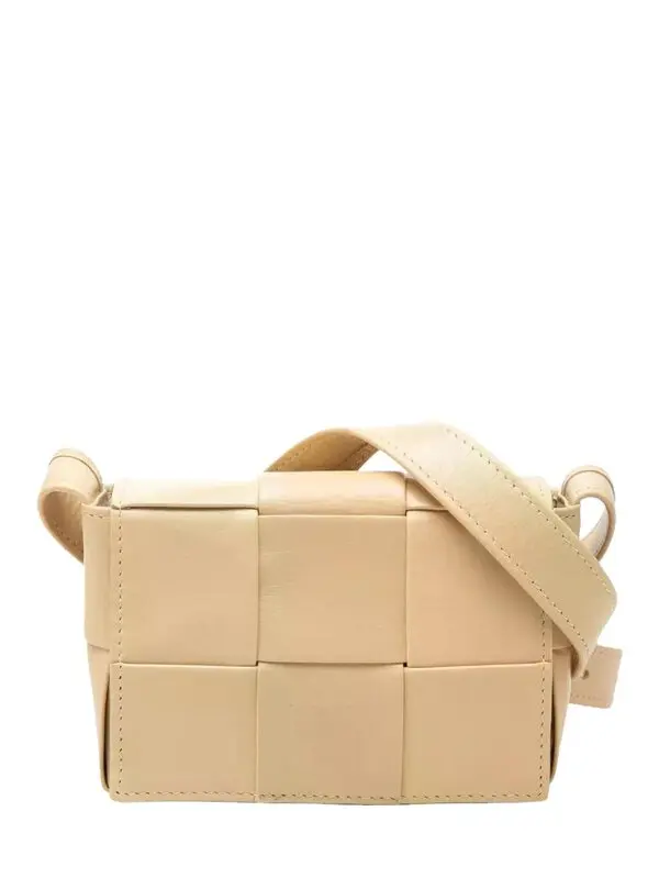 Bottega Veneta 2012-2026 Candy Nappa Intrecciato Cassette Crossbody Bag - Brown