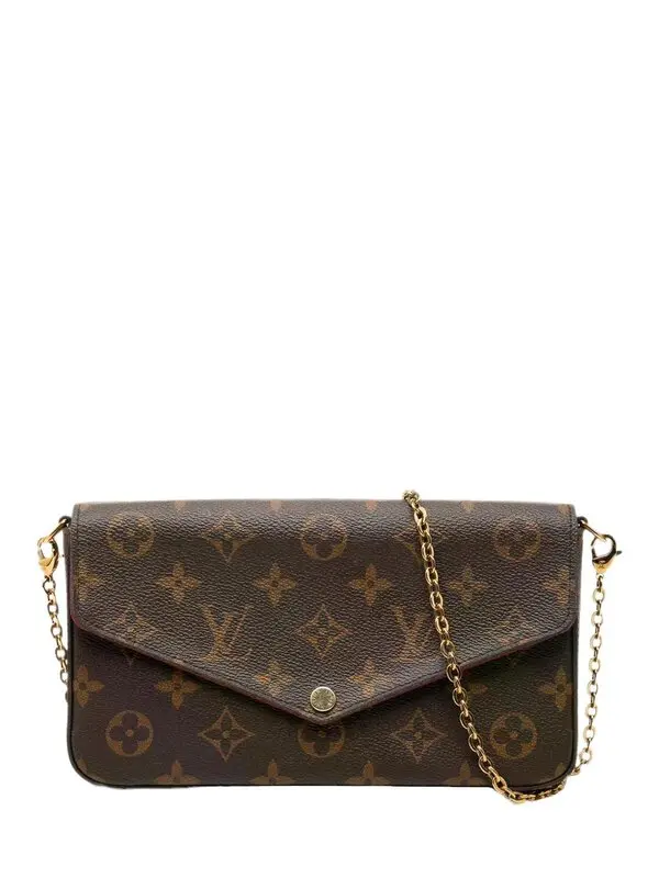 LOUIS VUITTON 2021-2026 Monogram Pochette Felicie Crossbody Bag - Brown