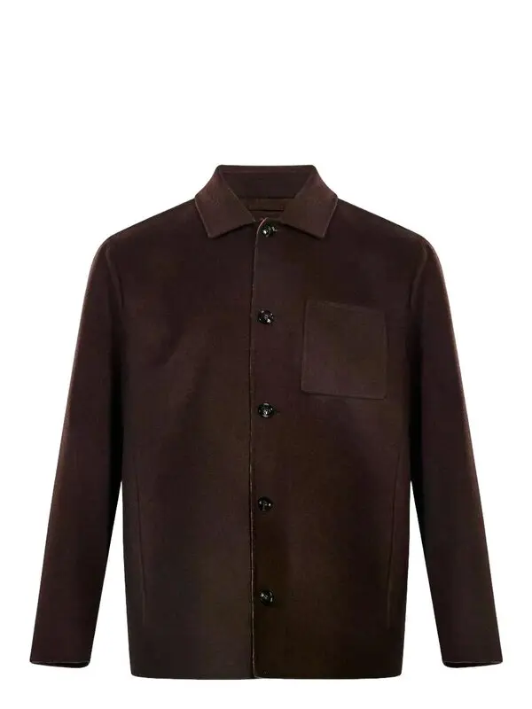 Kiton Patch-pocket Button-up Jacket - Brown