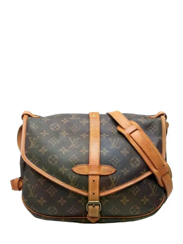 LOUIS VUITTON Monogram Saumur 25 Crossbody Bag - Brown