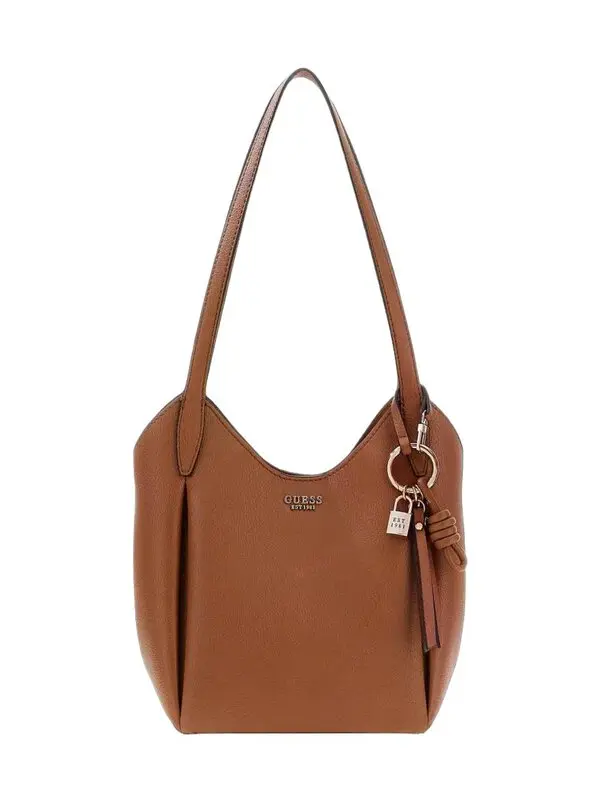 Guess Melody Logo-plaque Shoulder Bag - Brown