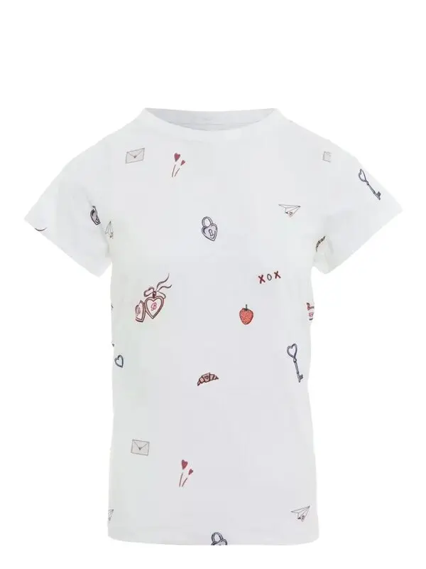 Rag & Bone Valentines Graphic Print T-shirt - White