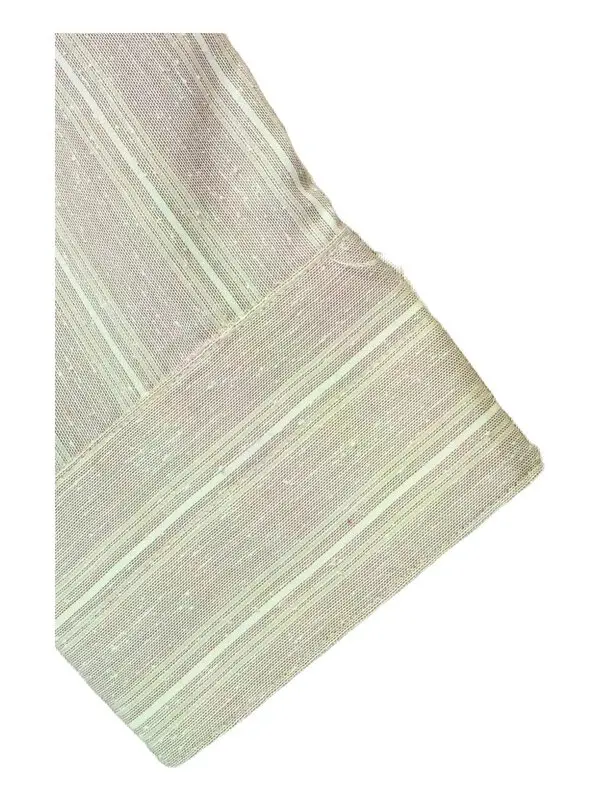 STOFFA Striped Band-collar Shirt - Neutrals