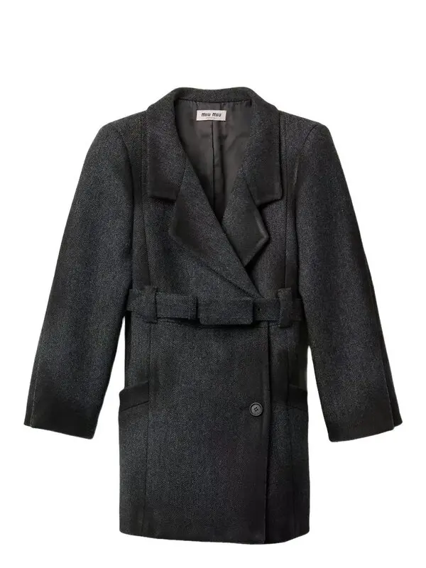 Miu Miu Double-breasted Wool Jacket - Grey