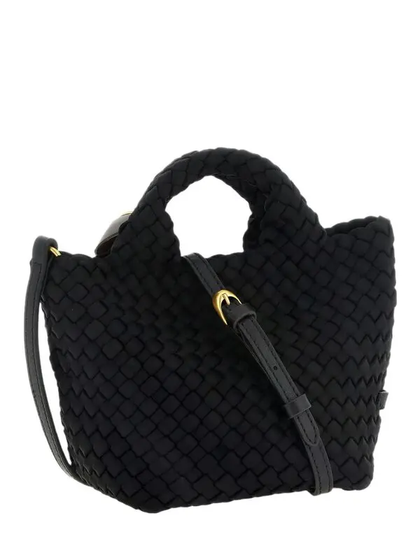 NAGHEDI Mini St. Barths Woven Tote Bag - Black