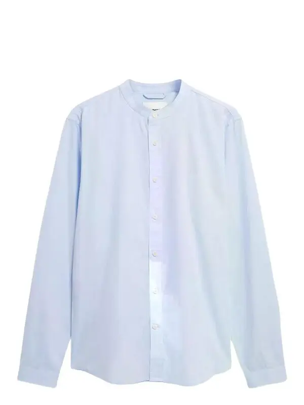 ARMEDANGELS Tomaasas Mandarin-collar Shirt - Blue