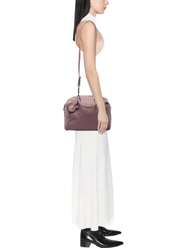 Bottega Veneta 2012-2026 Nappa Intrecciato Satchel - Pink