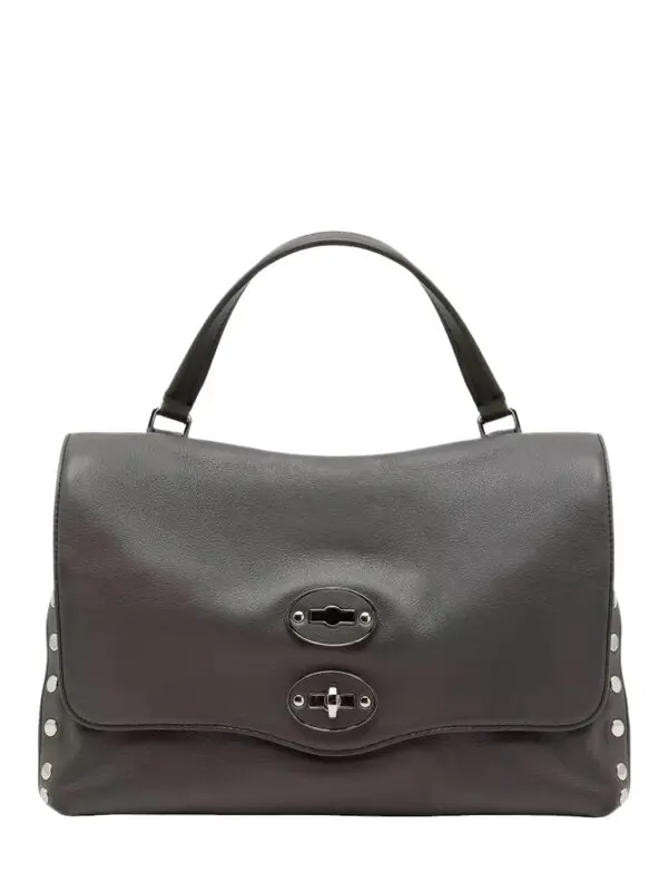 ZANELLATO Small Postina® Leather Stud-embellished Tote Bag - Grey