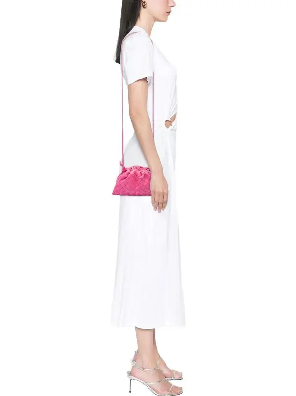 Bottega Veneta 2012-2026 Nappa Intrecciato The Mini Pouch Crossbody Bag - Pink