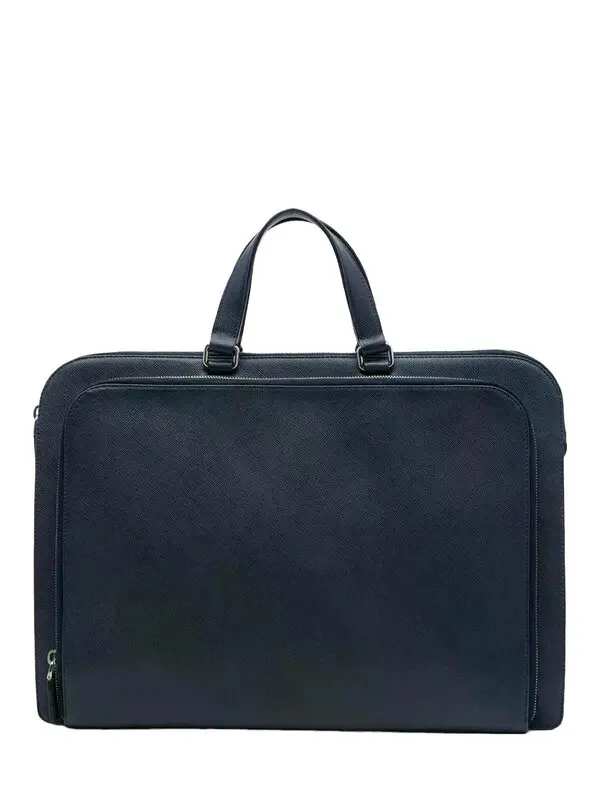 Prada Saffiano Leather Business Bag - Blue