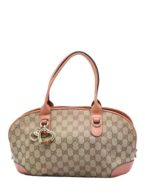 Gucci Gg Canvas Heart Bit Satchel - Neutrals