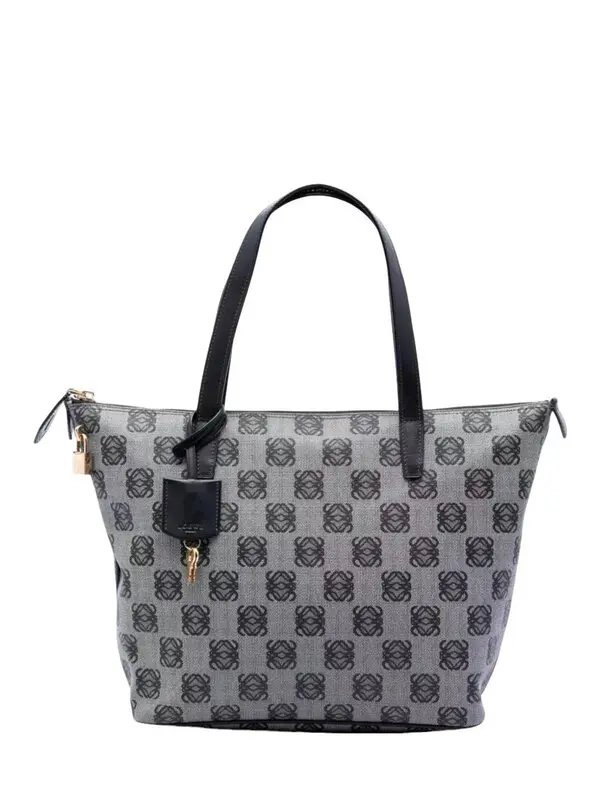 Loewe Anagram Coated Canvas Tote Bag - Grey