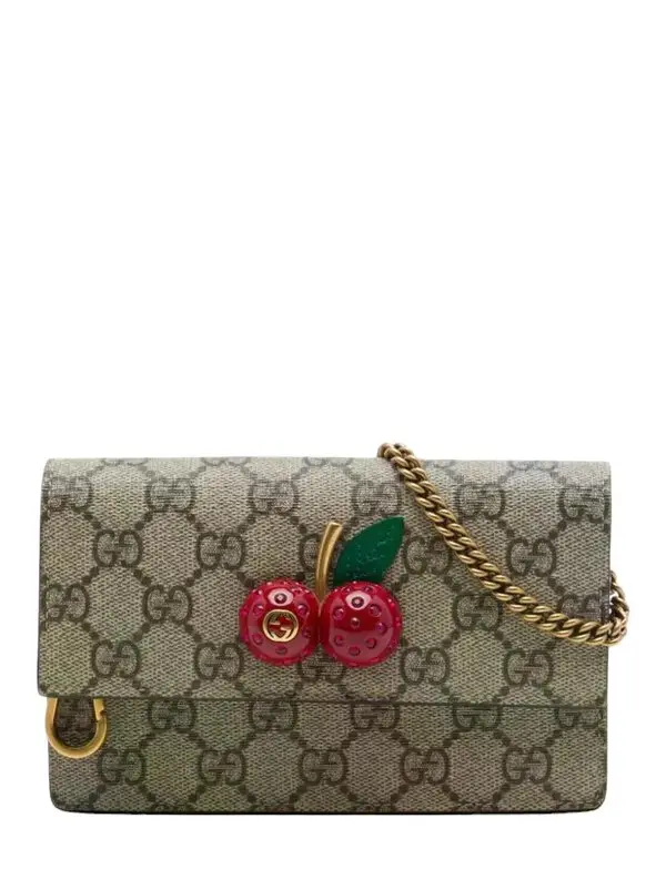 Gucci 2016-2026 Mini Gg Supreme Cherry Crossbody Bag - Neutrals