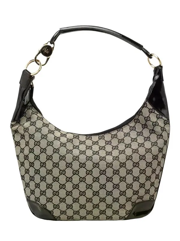 Gucci Gg Canvas Shoulder Bag - Black