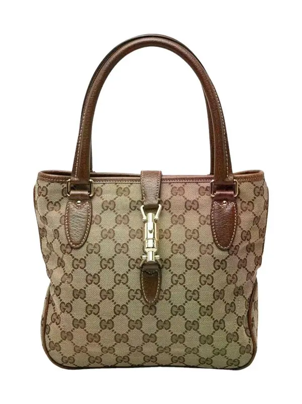 Gucci Gg Canvas Jackie Tote Bag - Neutrals