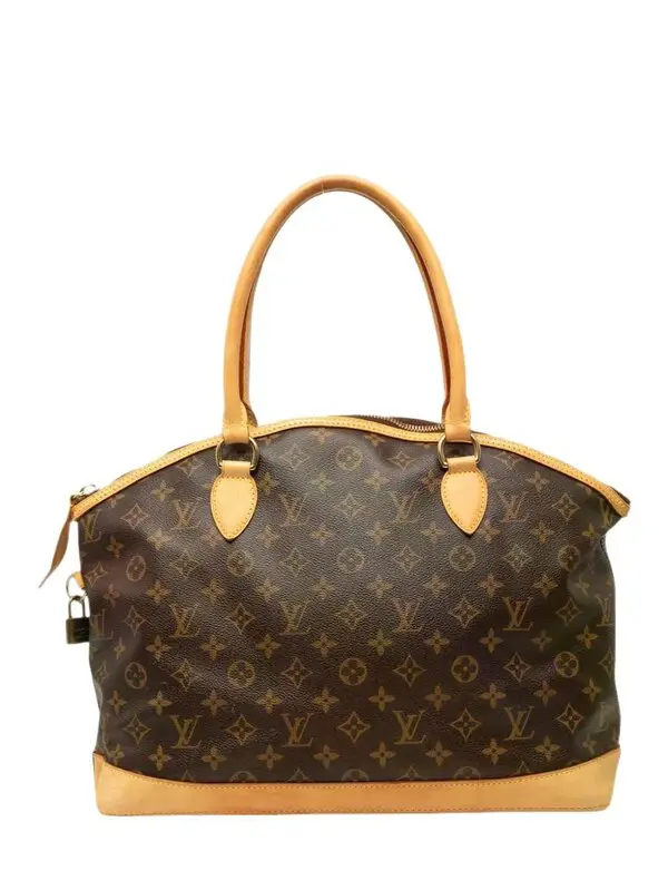 LOUIS VUITTON 2006 Monogram Lockit Horizontal Handbag - Brown