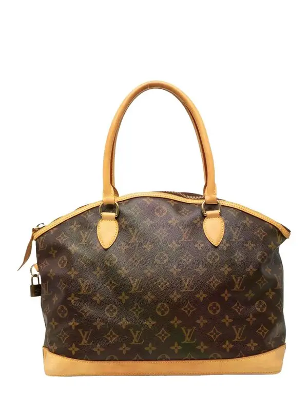 LOUIS VUITTON Monogram Lockit Horizontal Handbag - Brown