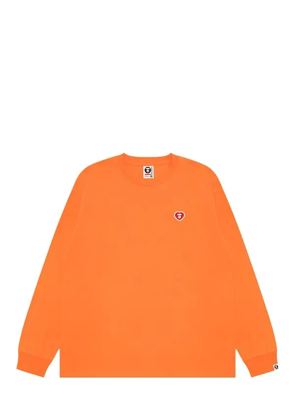 AAPE Now Heart Long Sleeve Tee - Orange