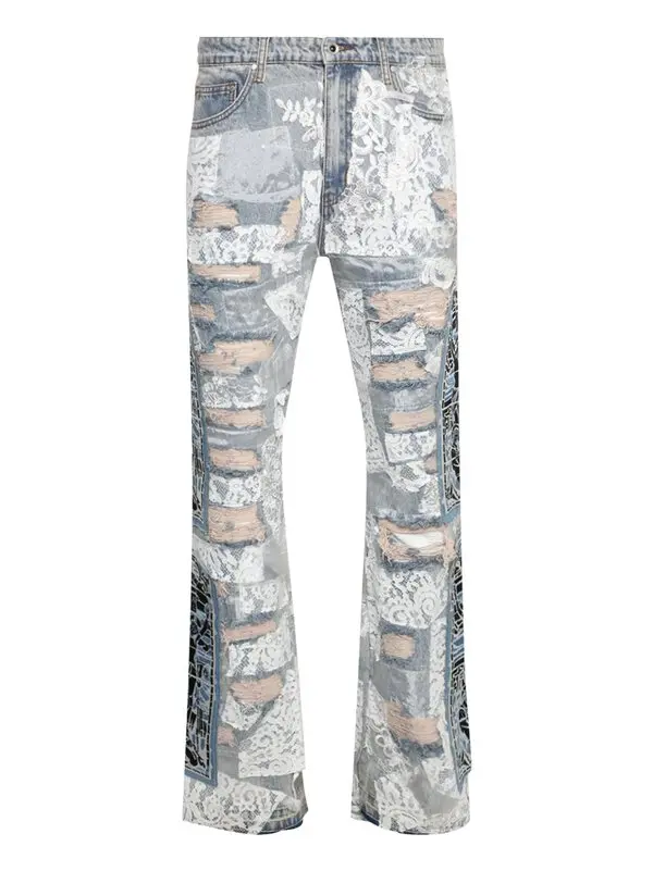 WHO DECIDES WAR Altar Lace Fusion Denim - Blue