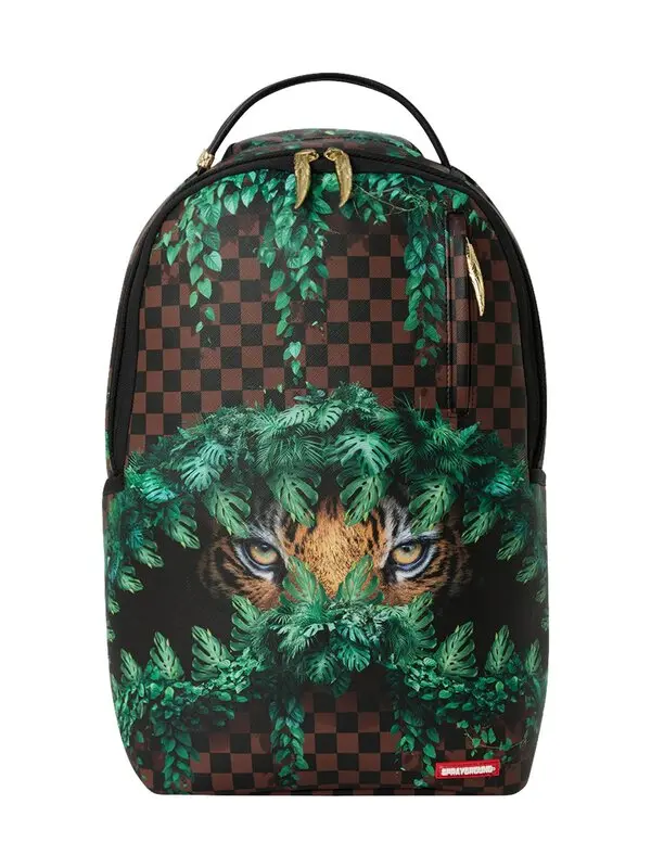 SPRAYGROUND Backpack With Tiger And Foliage Motif - Multicolor