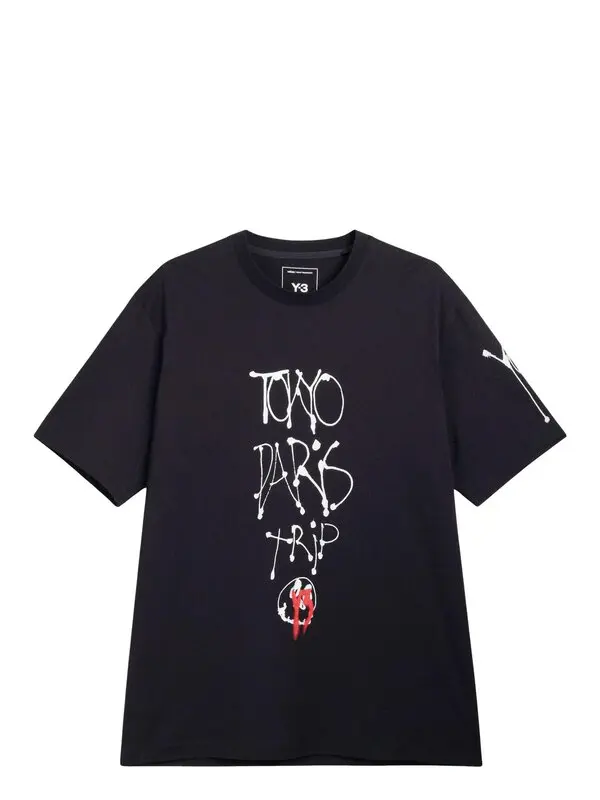 YOHJI YAMAMOTO POUR HOMME X Adidas City Gfx Short-sleeve Tee - Black