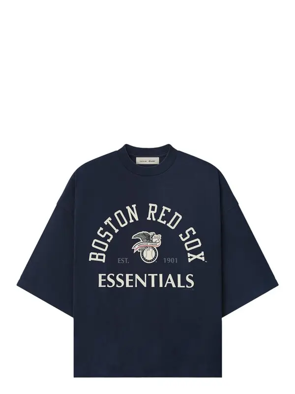 Fear Of God Red Sox American League Merch Tee 'dark Sapphire - Blue