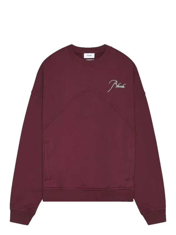Rhude Quarter Zip Sweatshirt - Red