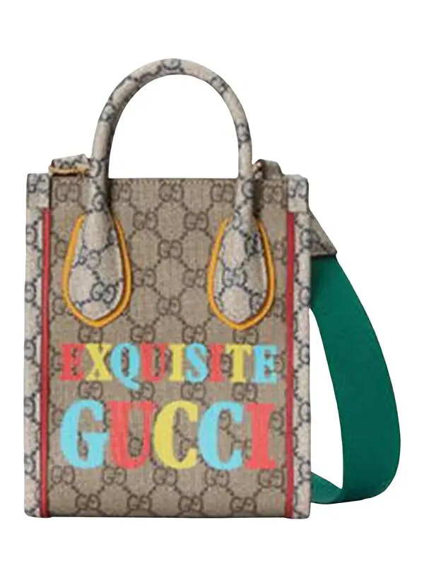 Gucci Mini Tote Bag With Monogram - Tan