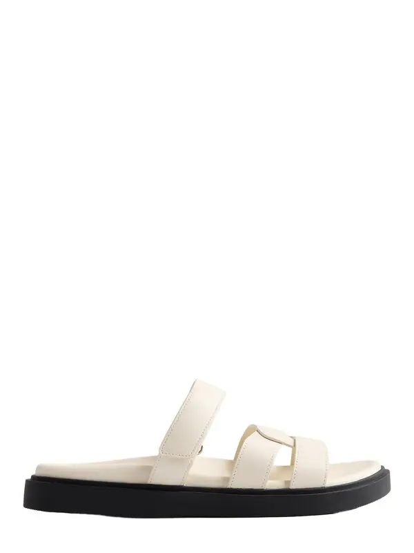 Quince Italian Leather Sport Slide Sandal - Bone
