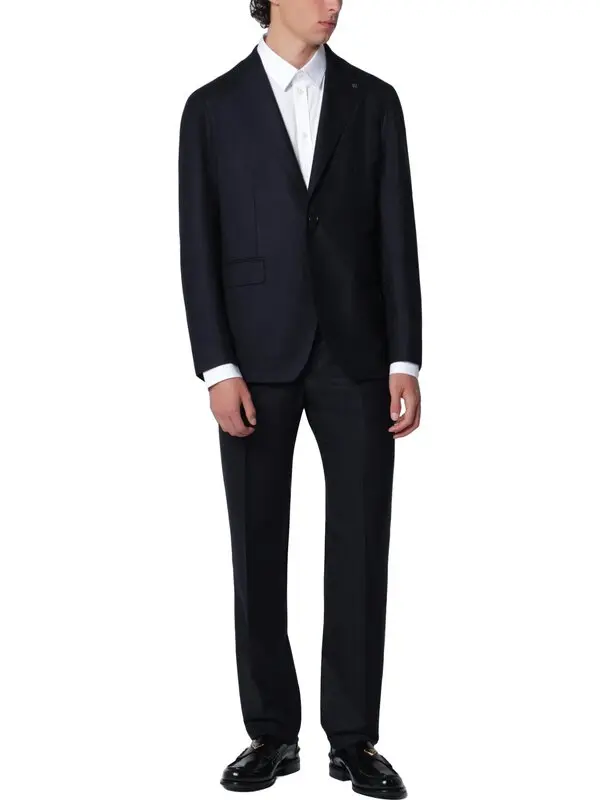 Tagliatore Single-breasted Wool Suit - Blue