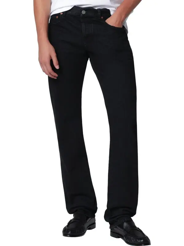 Saint Laurent Straight-leg Cotton Jeans - Black