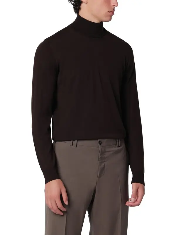 DRUMOHR Wool Turtleneck Sweater - Brown