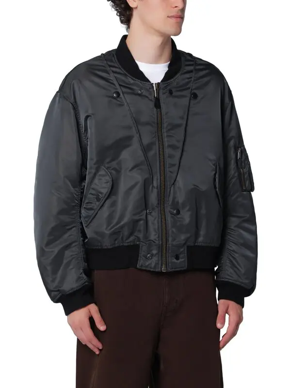 MAISON MARGIELA Dark Reversible Bomber Jacket - Grey