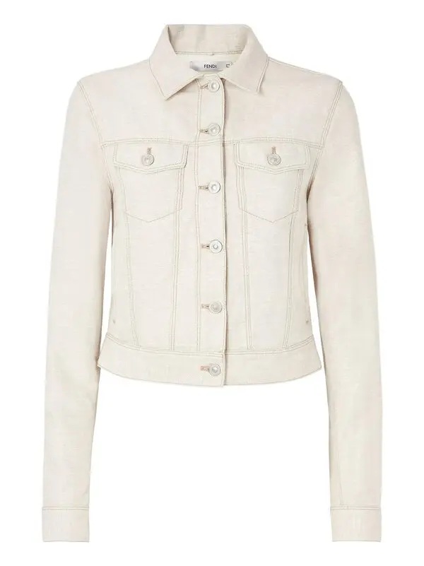 Fendi Selleria Denim Jacket - White