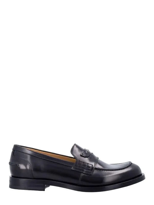 Fendi Ateneo Leather Loafers - Nero