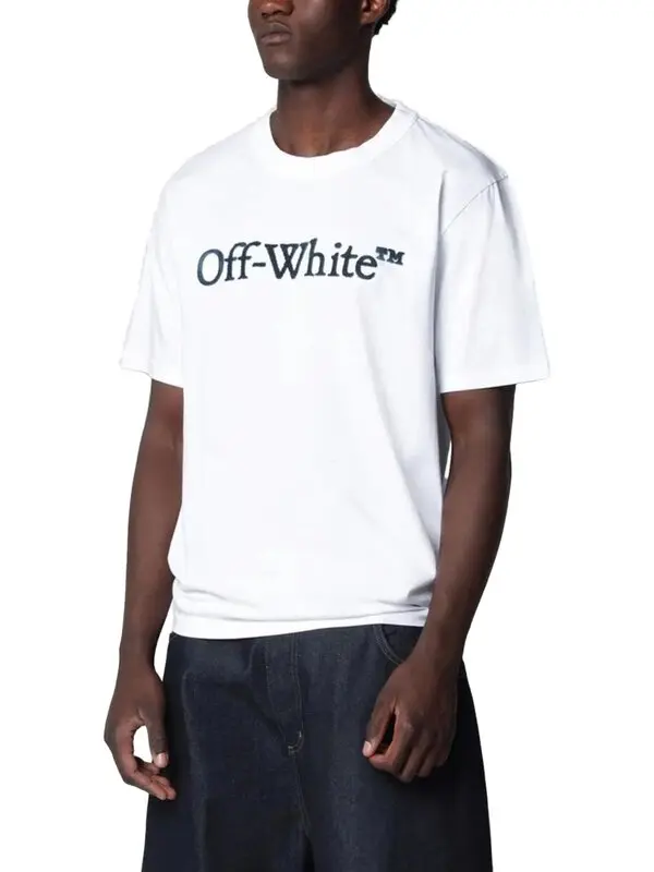 Off-White Bookish Big Regular Short Sleeve T-shirt For - Black