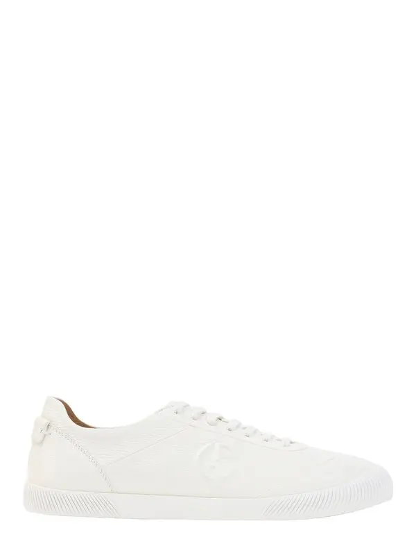 Giorgio Armani Low Top Leather Sneakers - White