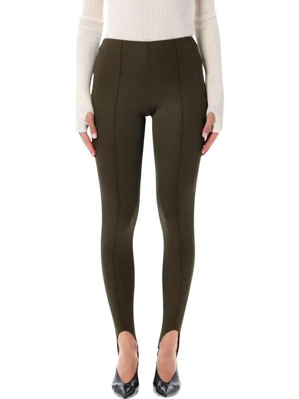 THE FRANKIE SHOP High-waisted Stirrup Trousers - Verde