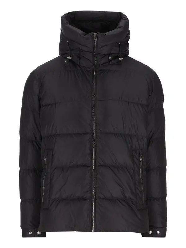 Herno Zip-up Puffer Jacket With Hood - Nero