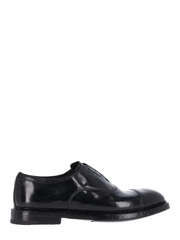 Premiata Glossy Leather Derby Shoes - Black