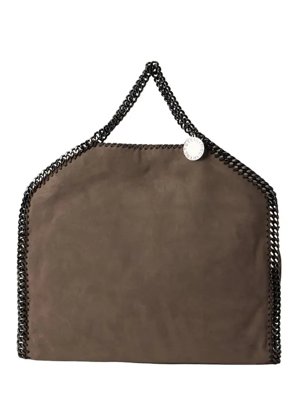 Stella McCartney Polished Fabric Tote Handbag - Brown