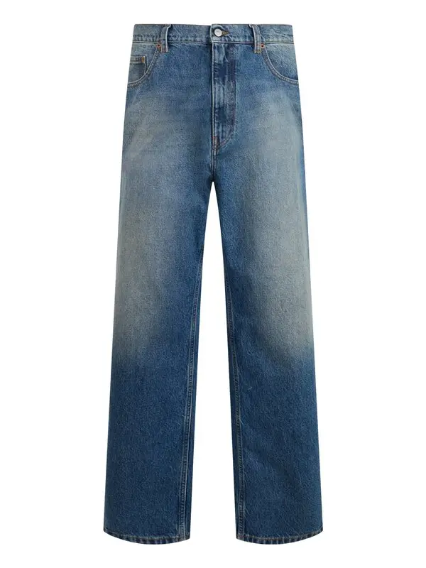 MAISON MARGIELA Faded Loose Straight Leg Jeans - Denim