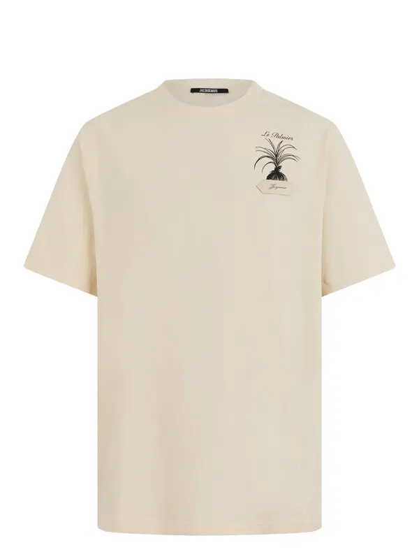 Jacquemus Cotton T-shirt With Small Chest Logo - Beige