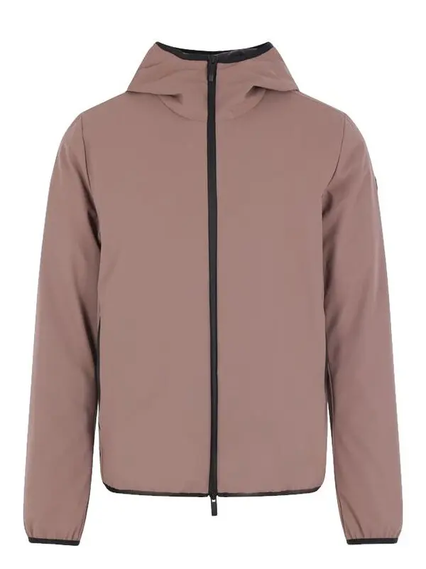Moncler Quilted Zip-up Jacket With Hood - Bronze