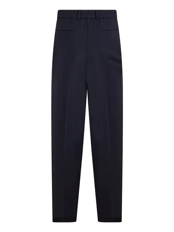 BOSS Tapered Wool Trousers - Blue